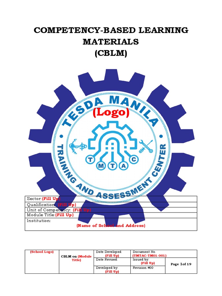 1.2 PTS CBLM Format | PDF | Learning | Lecture