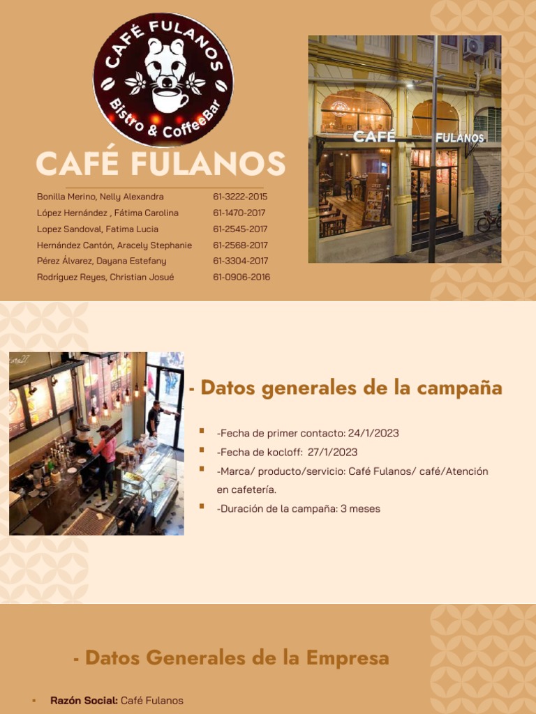 Brief Campaña Publicitaria - CAFÉ FULANOS | PDF | café | Publicidad