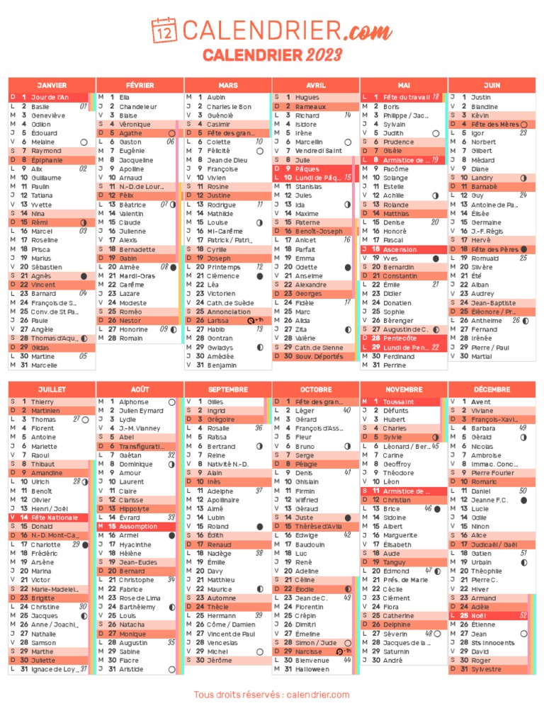 Calendrier des Saints 2023 | PDF | Calendrier chrétien | Saints chrétiens