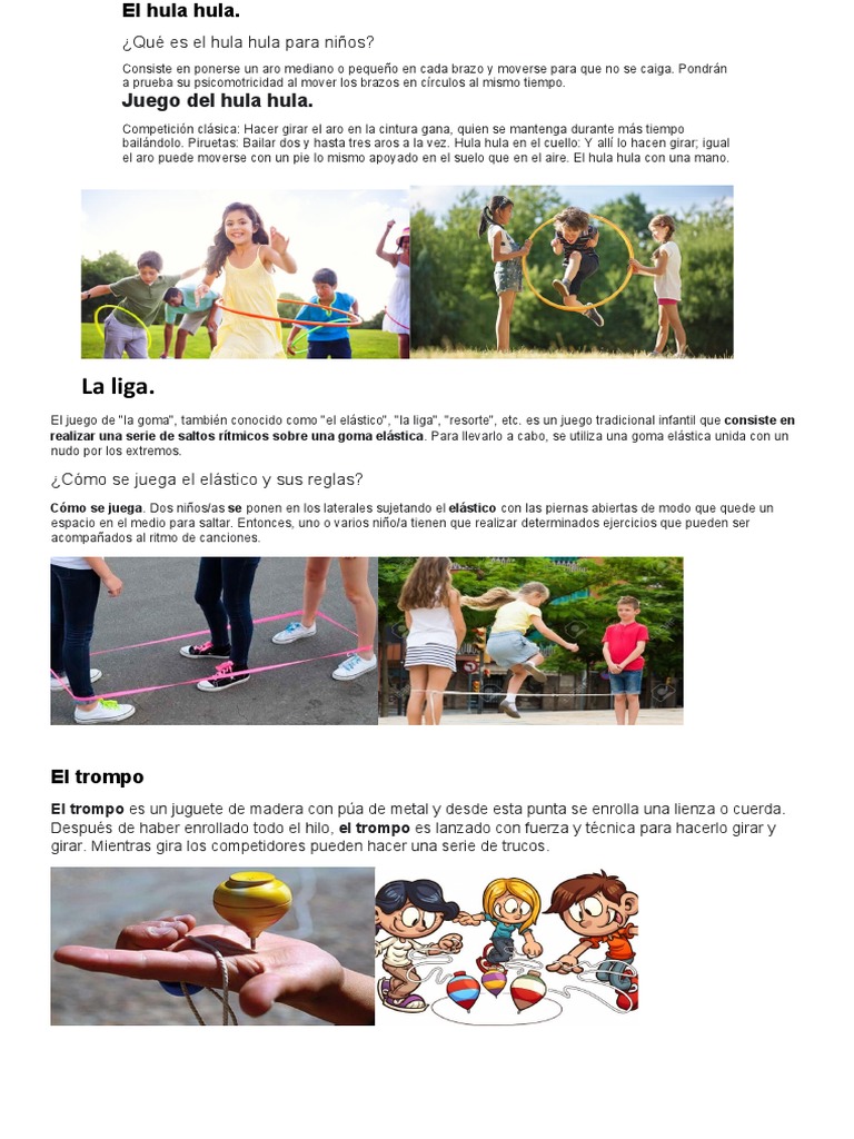 Ejercicios y juegos con hula hula | PDF | Estudios de idiomas extranjeros