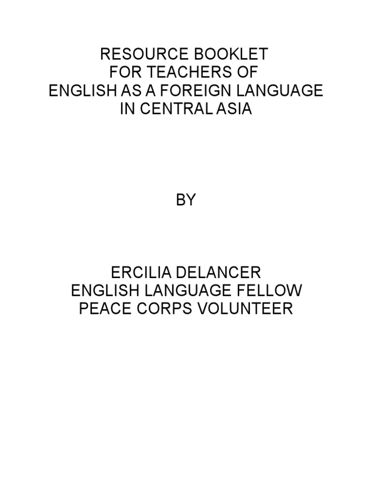 Teaching Resources for ESL in Central Asia | PDF | Verb | English As A ...