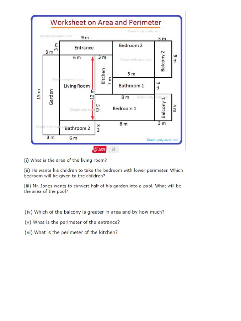 AREA AND PERIMETER AND Answers | PDF | Teaching Methods & Materials