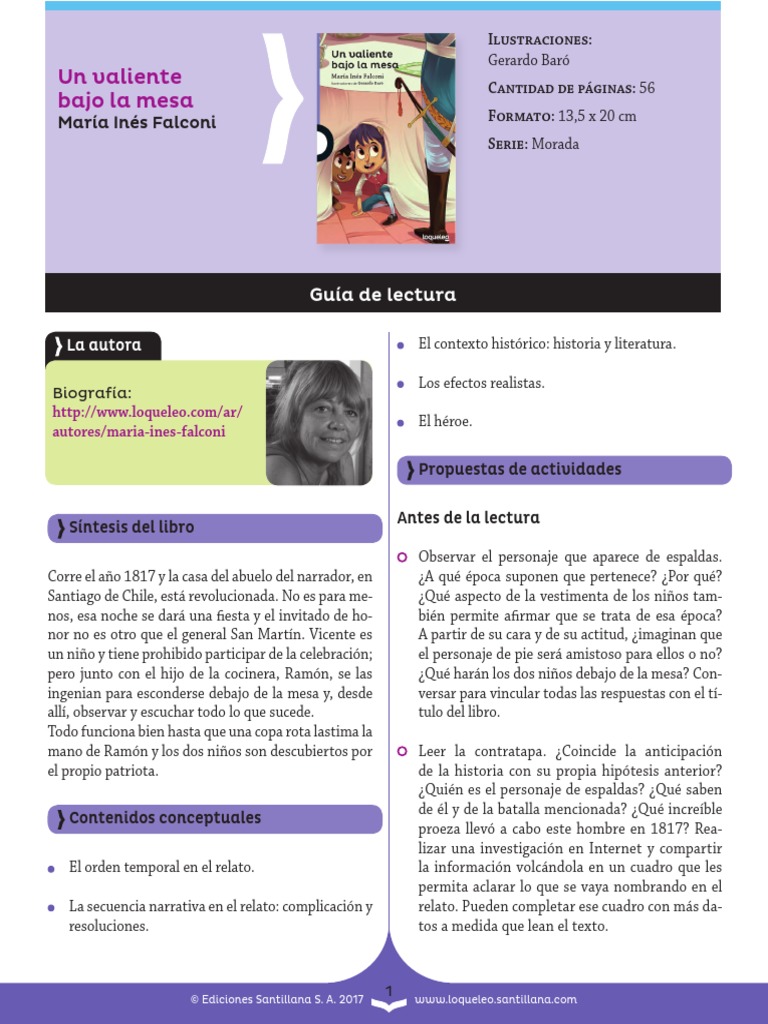 Actividades UN VALIENTE BAJO LA MESA | PDF