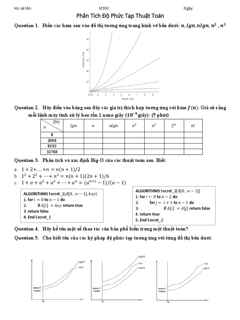 Algorithm Analysis-Assignment | PDF