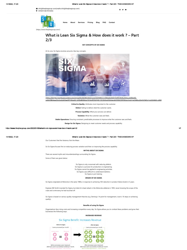 What Is Lean Six Sigma & How Does It Work - Part 2 - 3 - THE QHSE GROUP ...