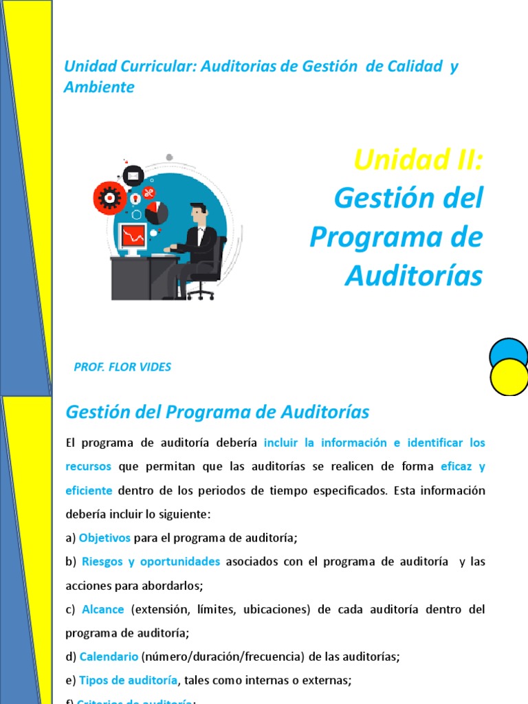 Gestión Del Programa de Auditorias | PDF | Auditoría | Contralor