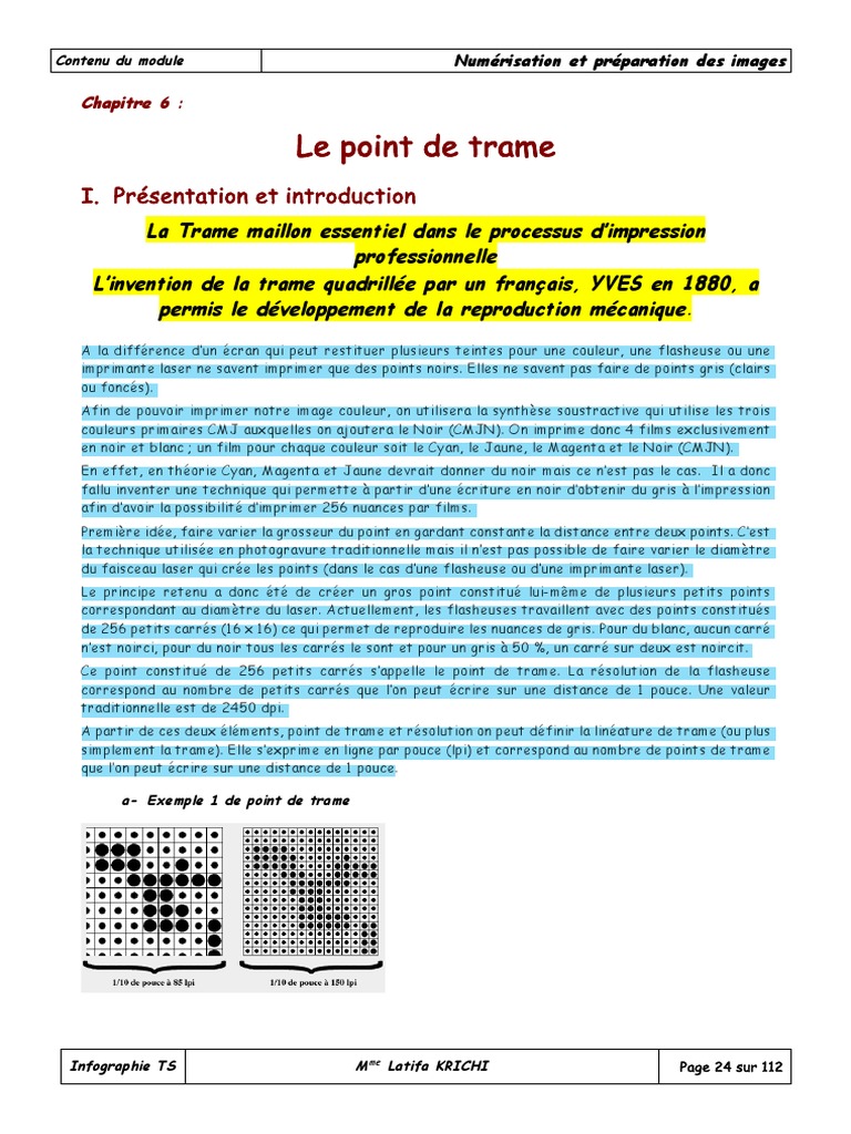 Comprendre le point de trame en impression | PDF | Impression ...
