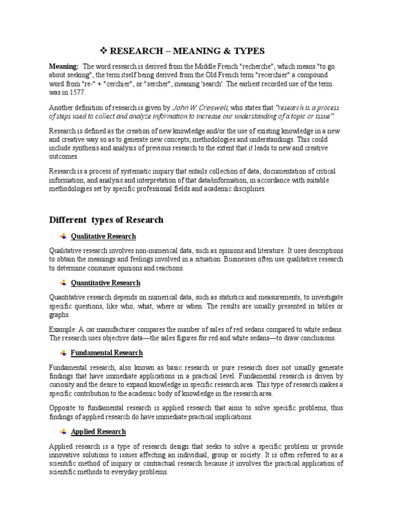 Types of Research Designs Explained | PDF | Methodology | Research Design