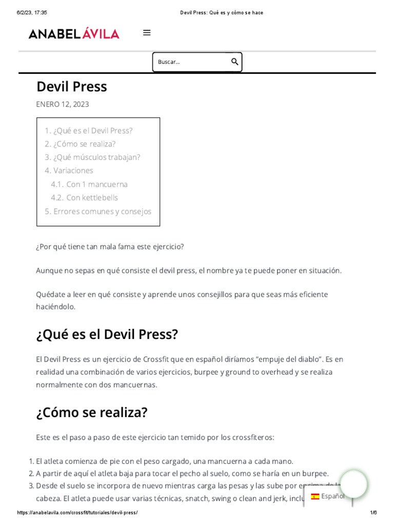 Devil Press - Qué Es y Cómo Se Hace | PDF