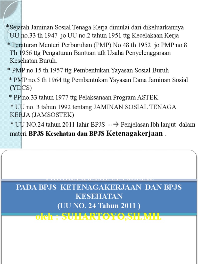 Bpjs Ketenagakerjaan Dan Bpjs Kesehatan (Perusahaan DLL) | PDF