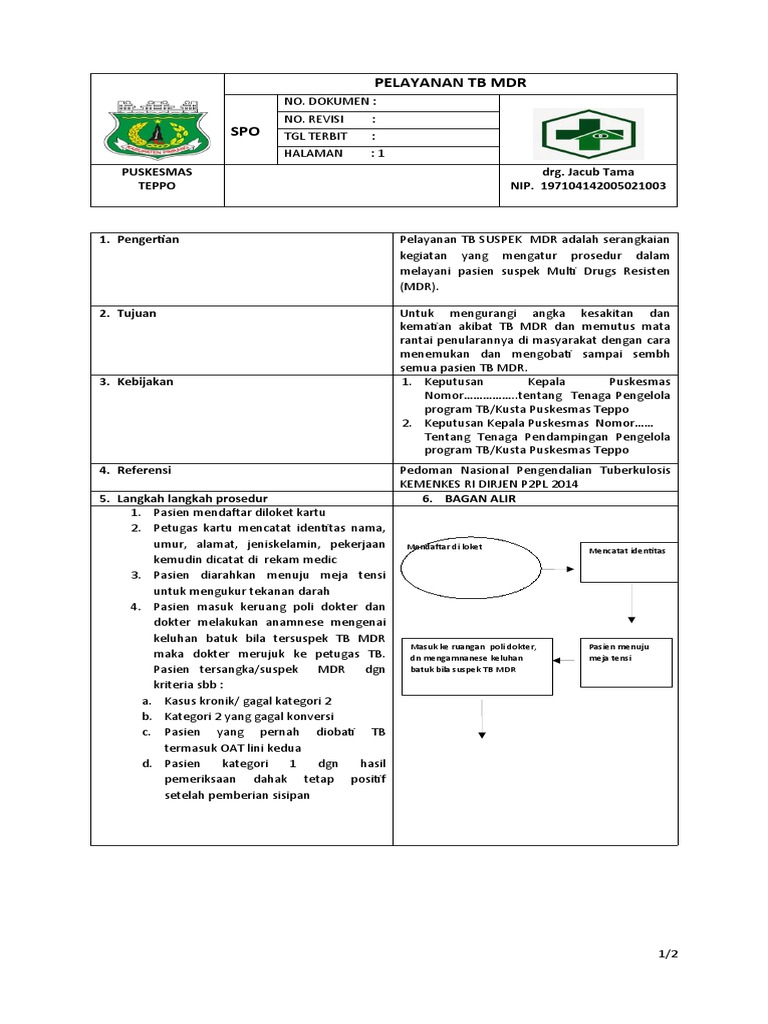 SOP Pelayanan TB MDR | PDF | Kesehatan Holistik | Sains & Matematika