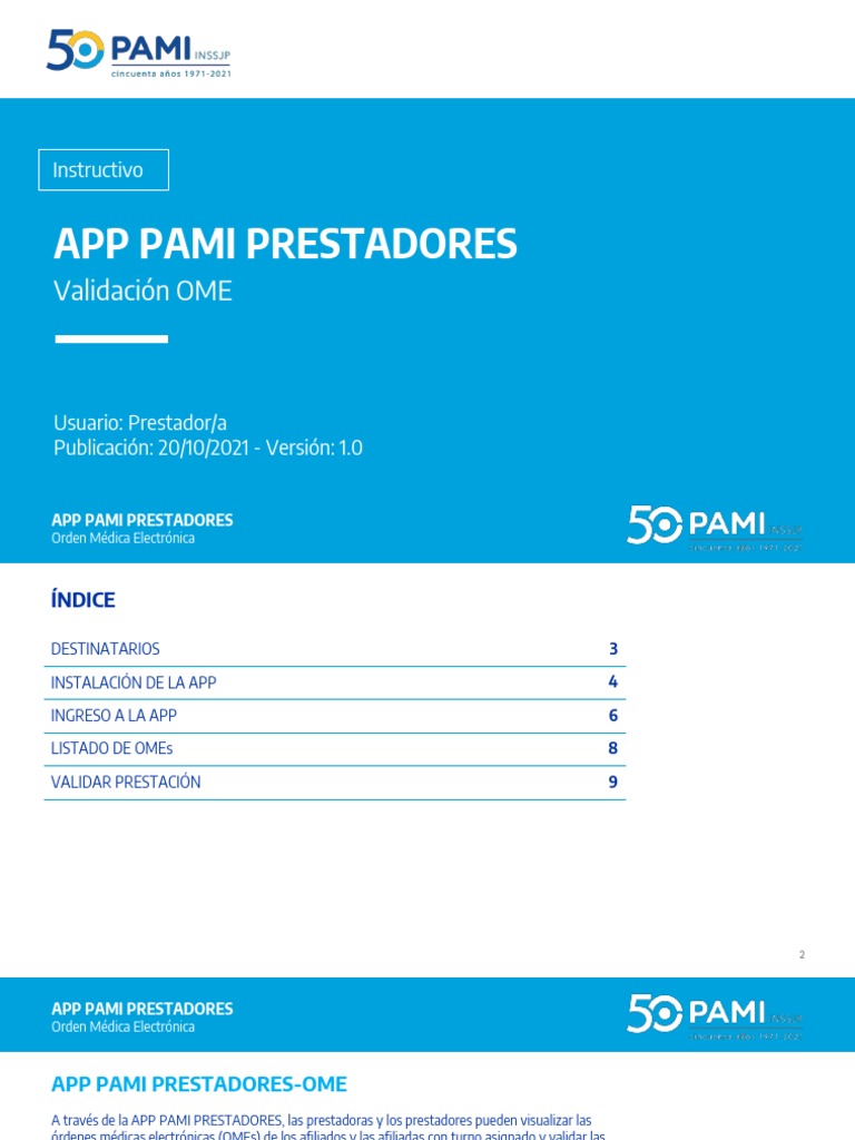 Guía de Uso APP PAMI Prestadores | PDF | Aplicación movil | Google Play