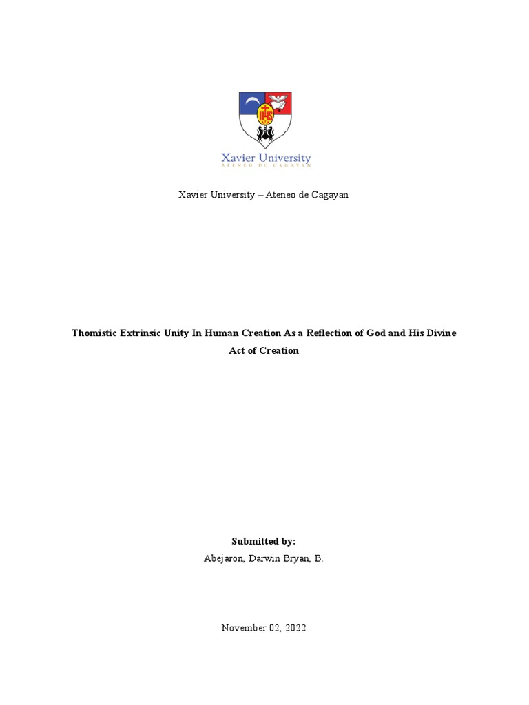 PHILO10B Pre-Final-Paper Abejaron | PDF | Perfection | Thomism