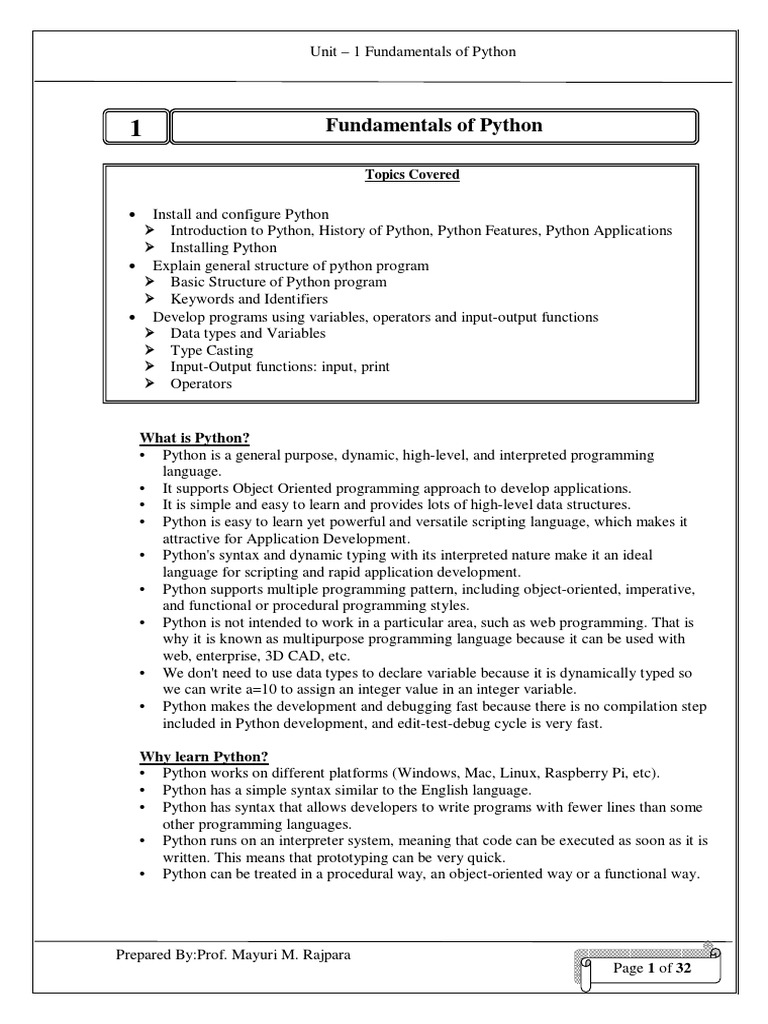 CH 1 | Download Free PDF | Data Type | Variable (Computer Science)