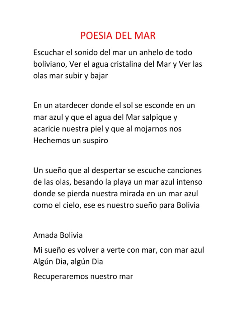Poesia Del Mar | PDF