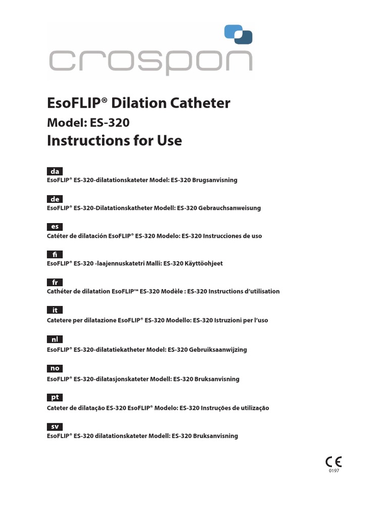 MAnual de Usuario Esoflip-Dilation-Catheter-Model-Es-320 | PDF