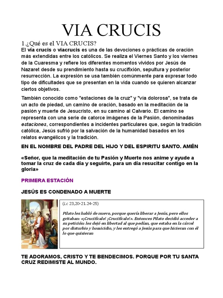 Via Crucis | PDF | Estaciones de la Cruz | Jesús