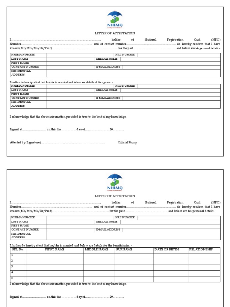 Marriage Attestation Letter Sample | PDF | Law