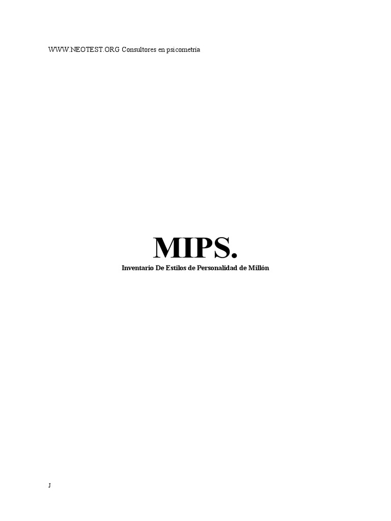 Guía para la interpretación del MIPS | PDF | Validez (Estadísticas) | Pensamiento