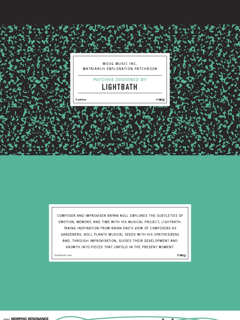 Lightbath Matriarch Patches | PDF | Synthesizer | Sound Technology