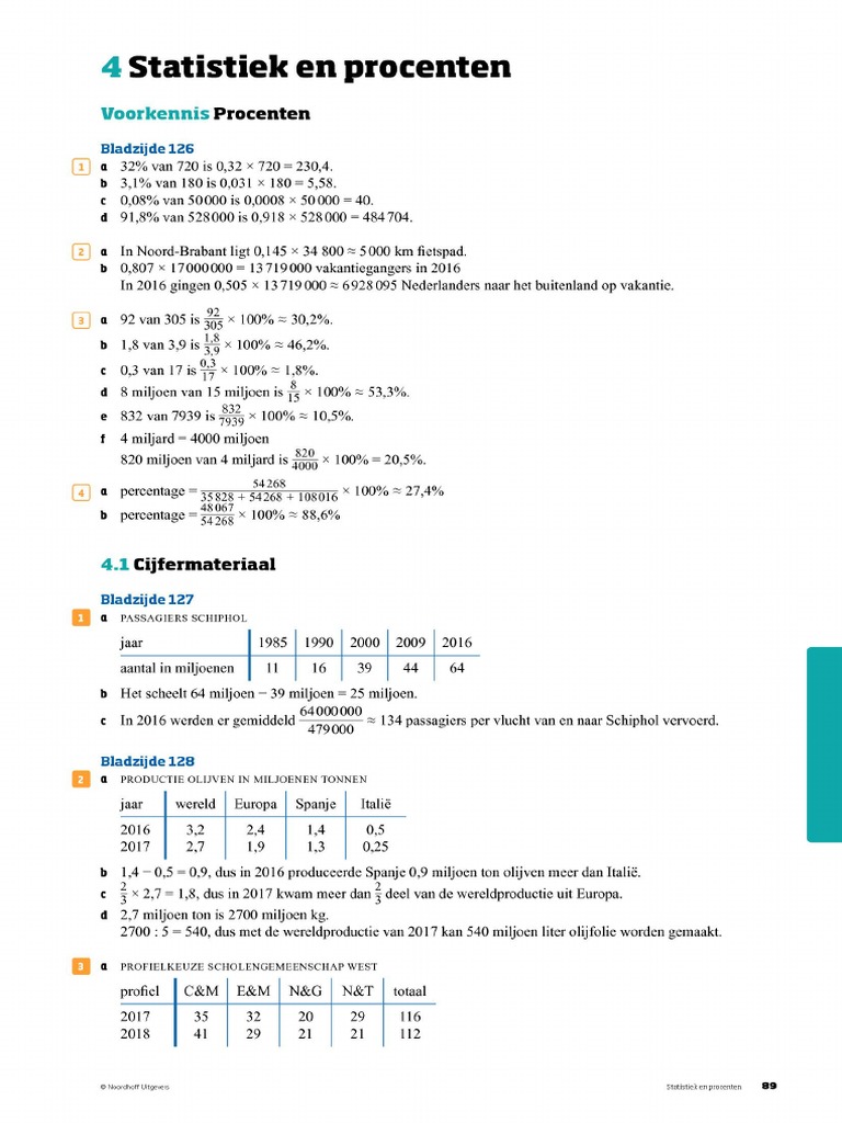 Havo 3 Hoofdstuk 4 Uitwerkingen | PDF