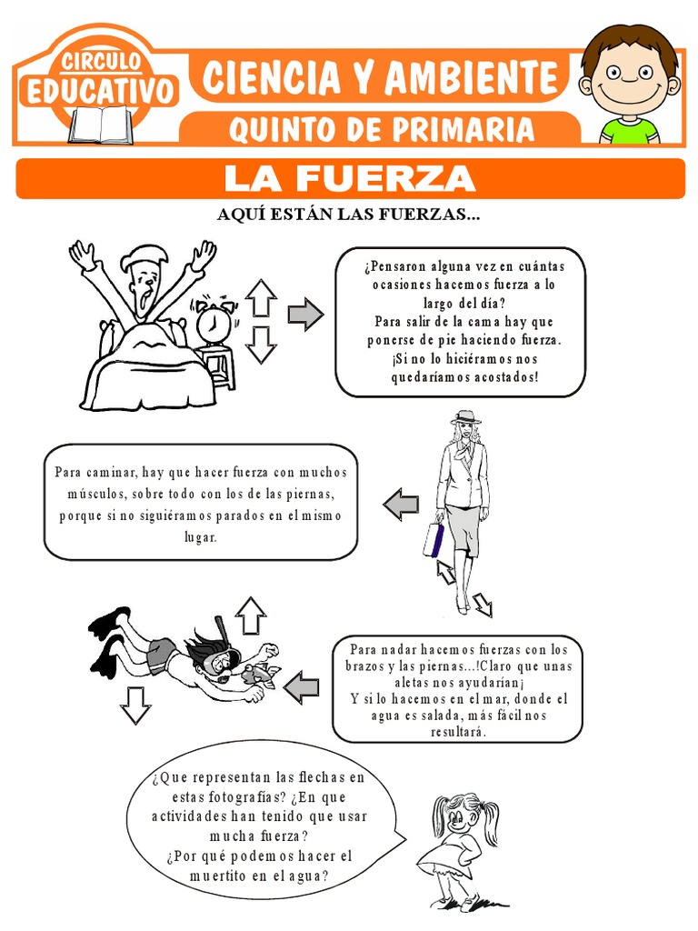La Fuerza para Quinto de Primaria | PDF | Fuerza | Fricción