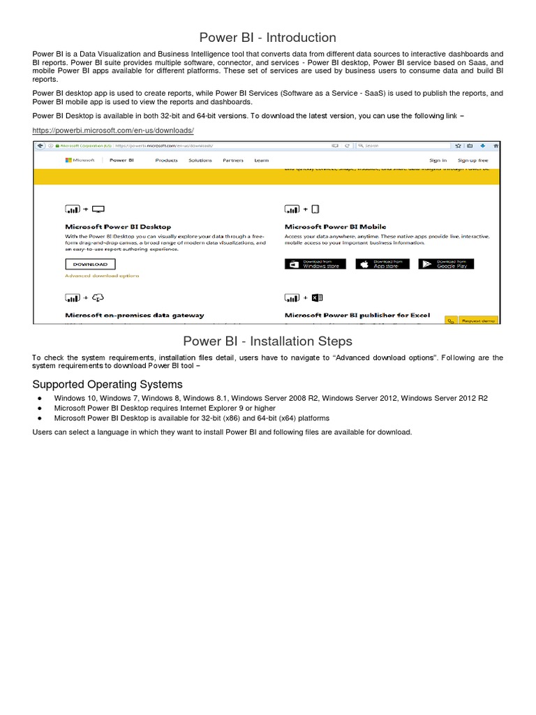 Power Bi Pdf Microsoft Windows World Wide Web