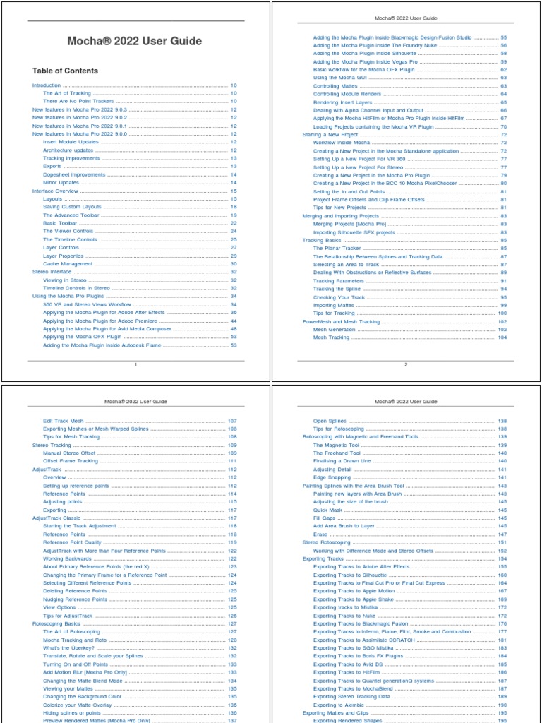 Mocha Pro UserGuide - 2 | PDF | Computing | Software