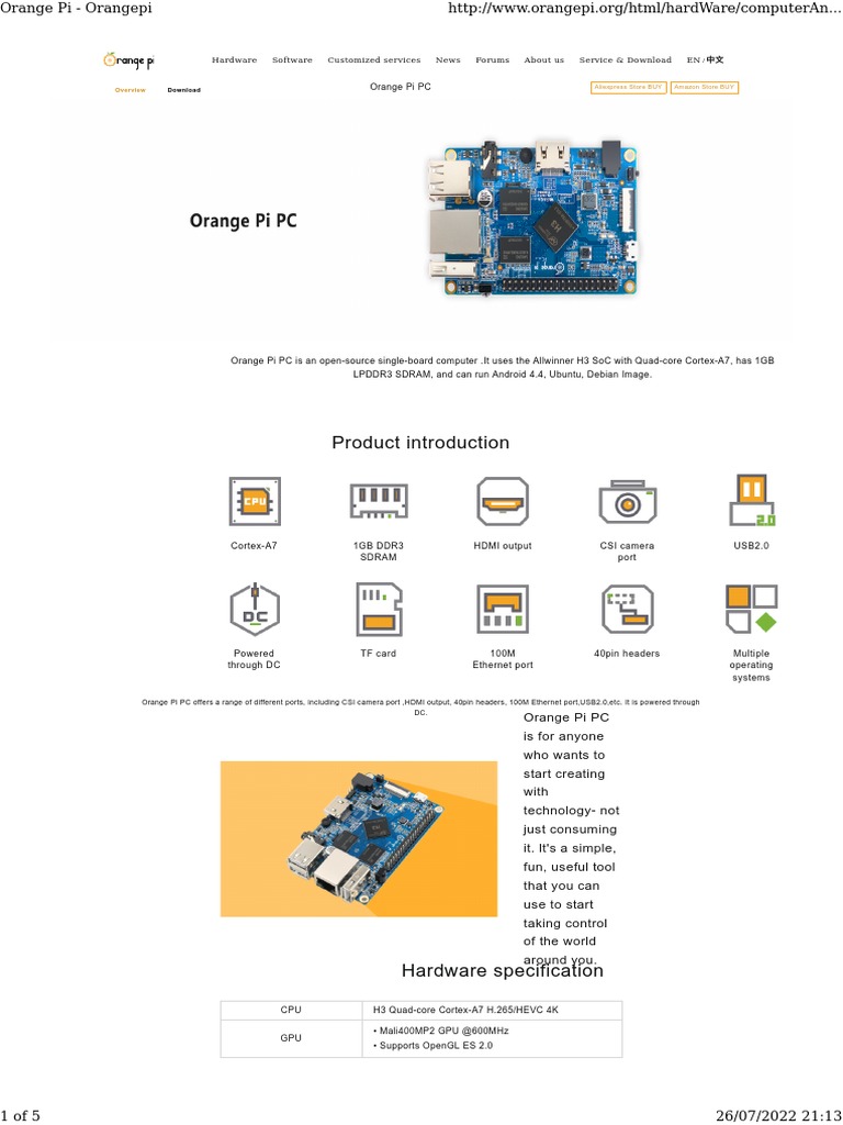 ORANGE PI-2022-What's Orange Pi PC Plus | PDF | Hdmi | Graphics Processing Unit