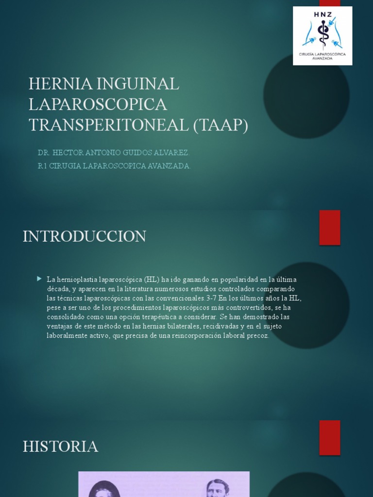 Hernioplastia Inguinal Laparoscópica TAPP | PDF | Abdomen | Especialidades Medicas