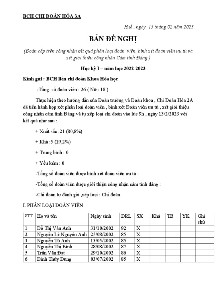 SK HKI Năm học 2022 2023 Hóa 3 | PDF