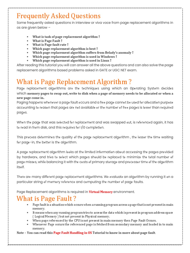 Page Replace Ment Algo Print | PDF | Computer Data | Algorithms