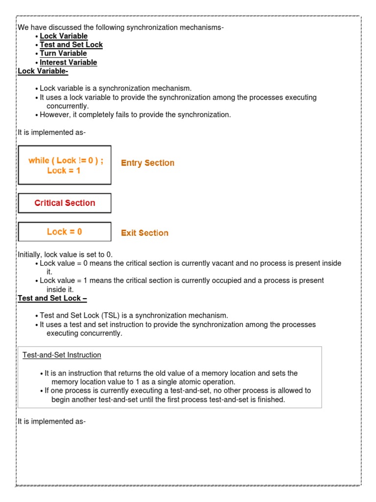 Process Synchronization Print Pdf Computing Computer Programming