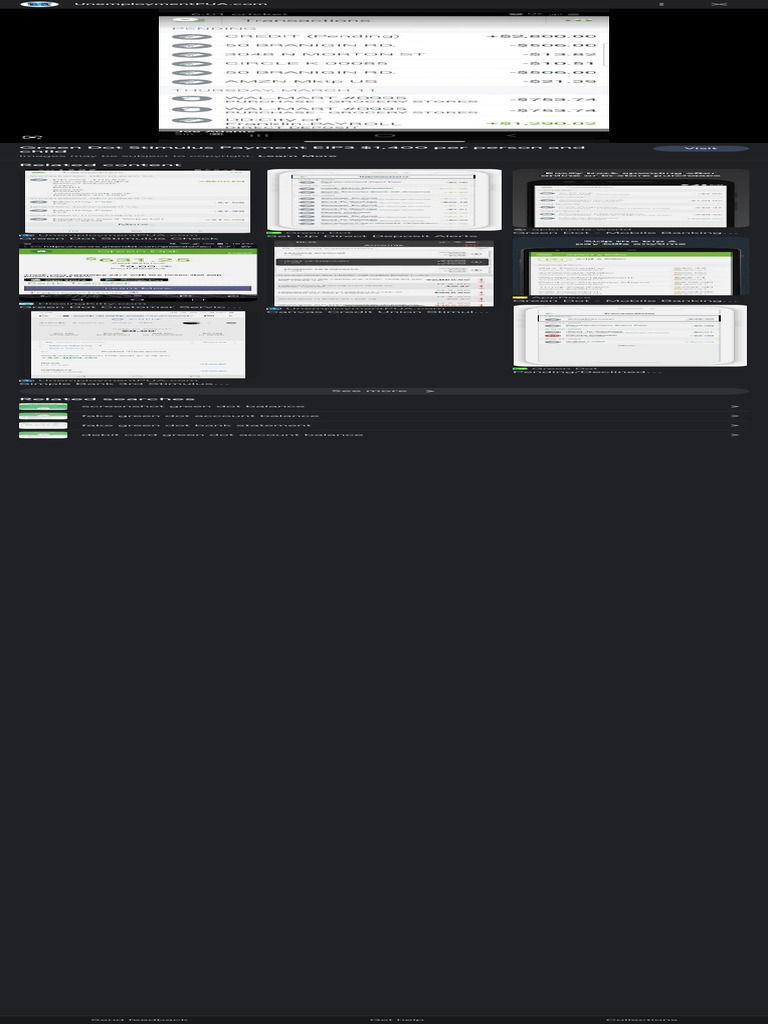 Bank Green Dot Account Balance Screenshot - Google Search | PDF ...