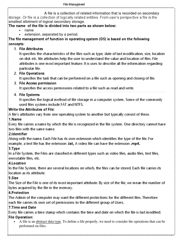 File System Print Pdf Computer File File System
