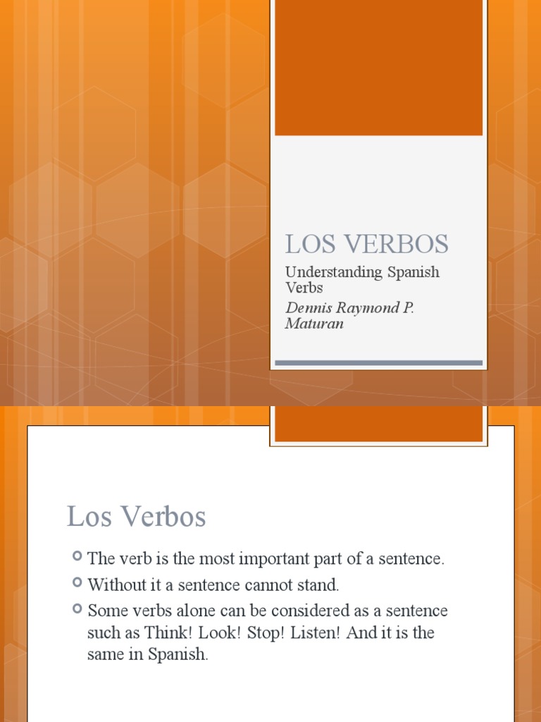 Leccion 1 LOS VERBOS | PDF