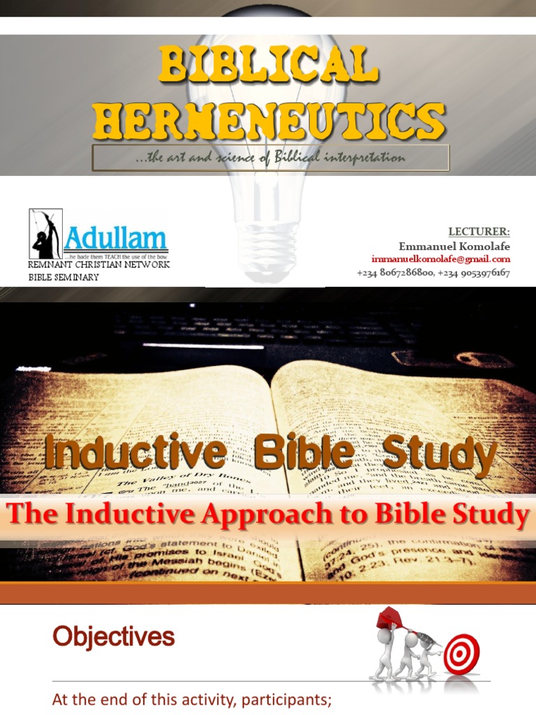 Inductive Bible Study 210923 092344 | PDF | Inductive Reasoning | Bible