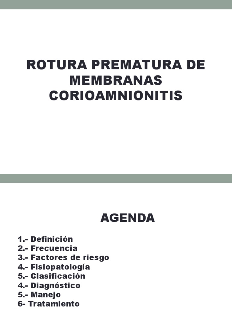 RPM Corioamnionitis | PDF | Parto prematuro | El embarazo