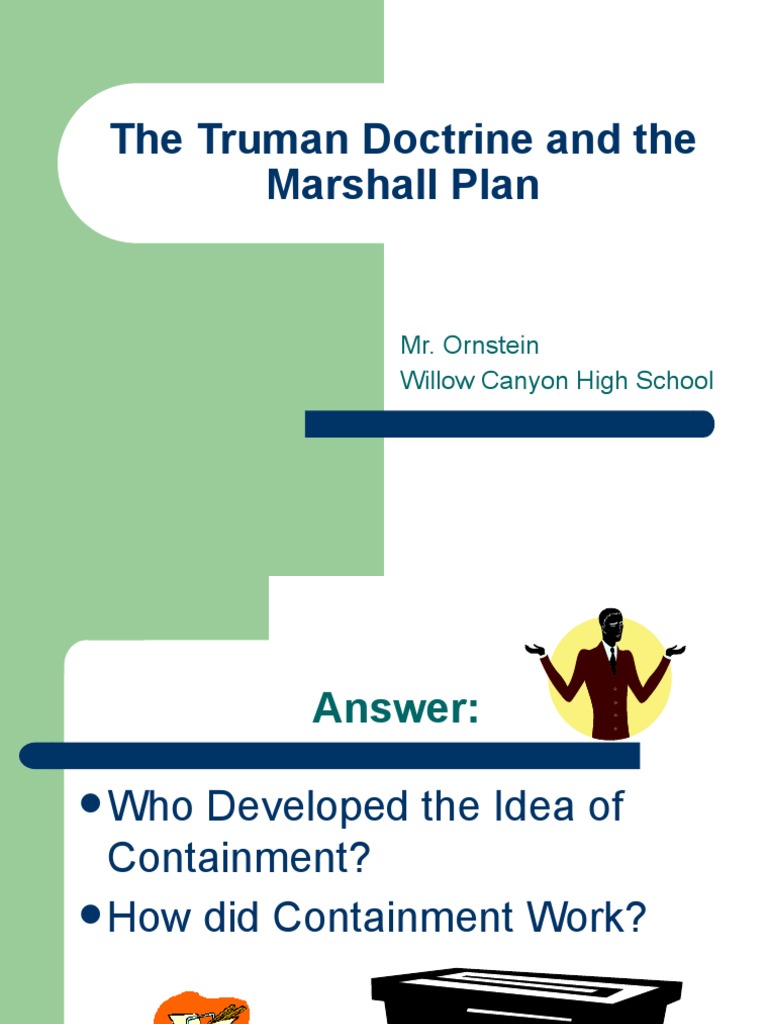 The Truman Doctrine and The Marshall Plan | Download Free PDF ...