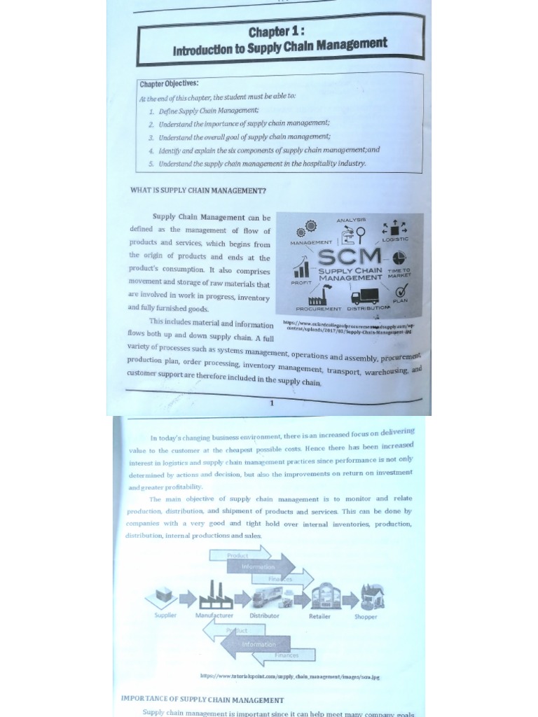 Chapter 1 Intro To SCM | PDF Chapter 1 Intro To SCM | PDF