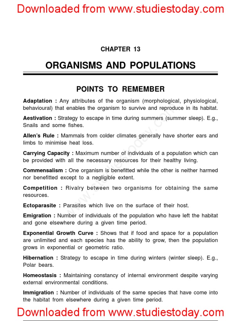 Ecology & Population Dynamics | PDF | Symbiosis | Parasitism