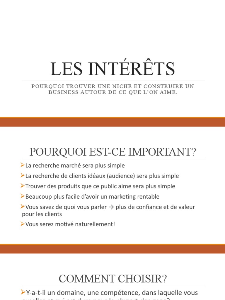 1.1 Les Intérêts | PDF