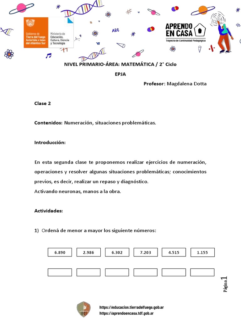 Clase 2 - EPJA - MAT - 2° Ciclo - REV | PDF | Confitería | Postres
