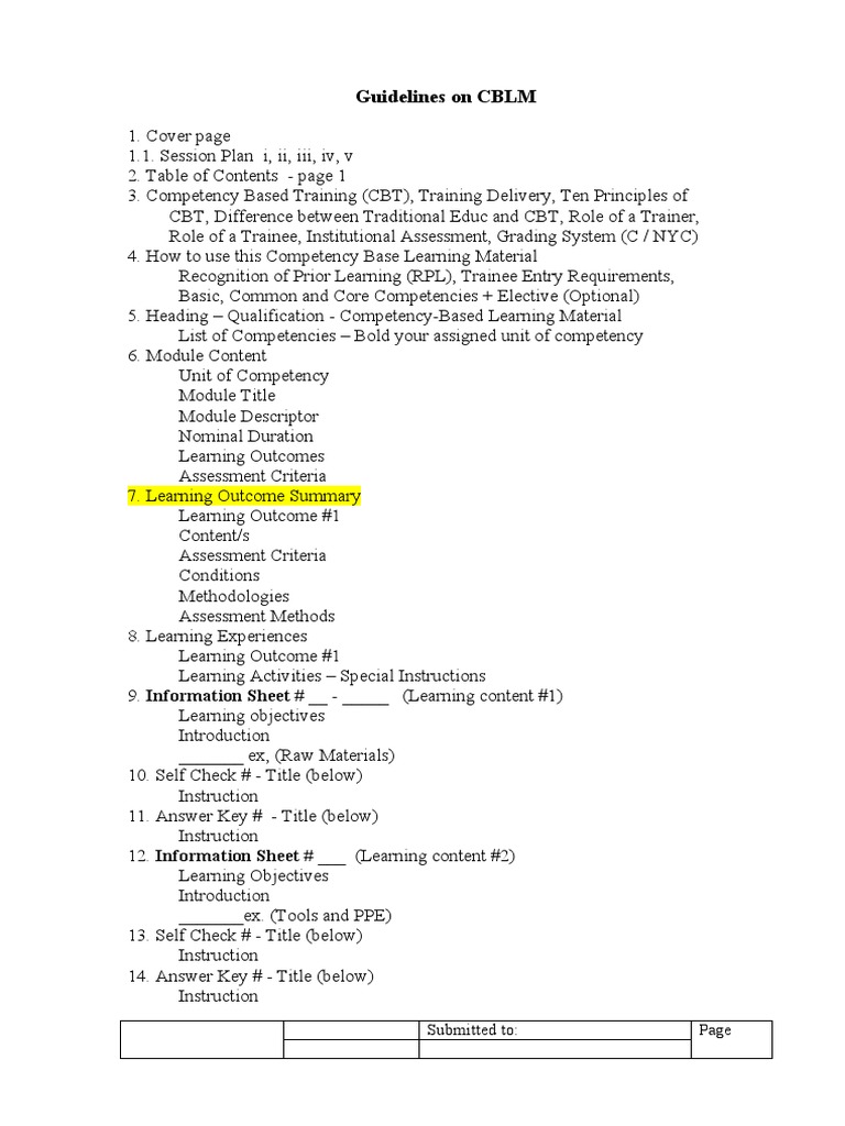 Guidelines On CBLM | PDF | Learning | Behavior Modification