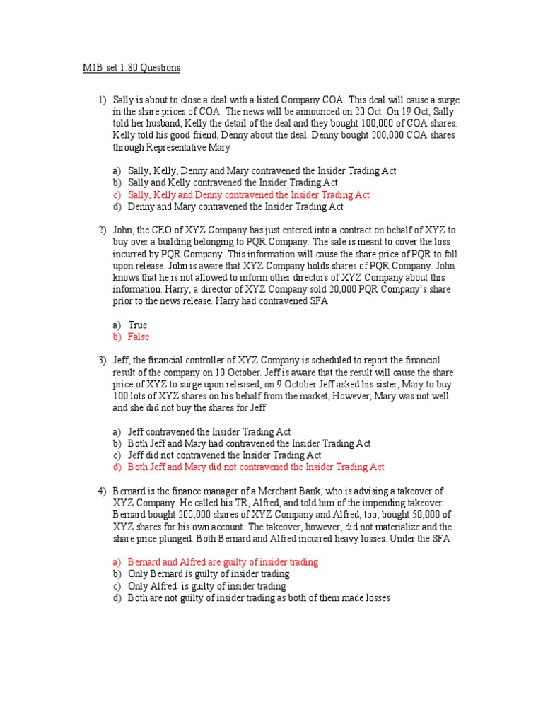 Insider Trading Act and Securities Regulations: A Comprehensive Review ...