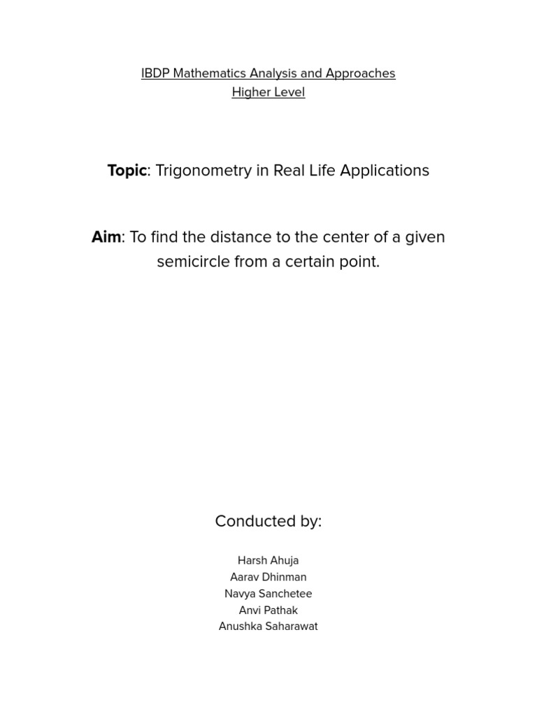 Trignometry Project Report | PDF | Trigonometry | Uncertainty