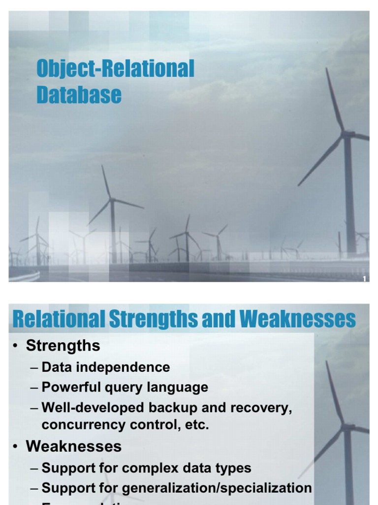 Object-Relational Database Slides | PDF | Computers