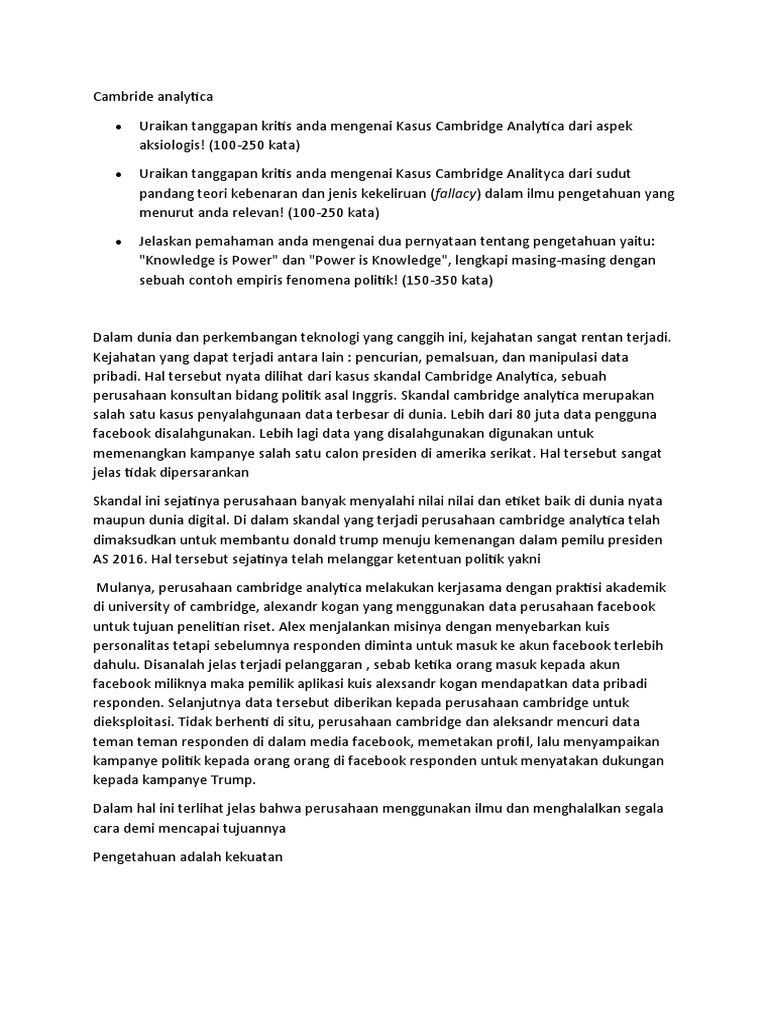 Cambride Analytica | PDF