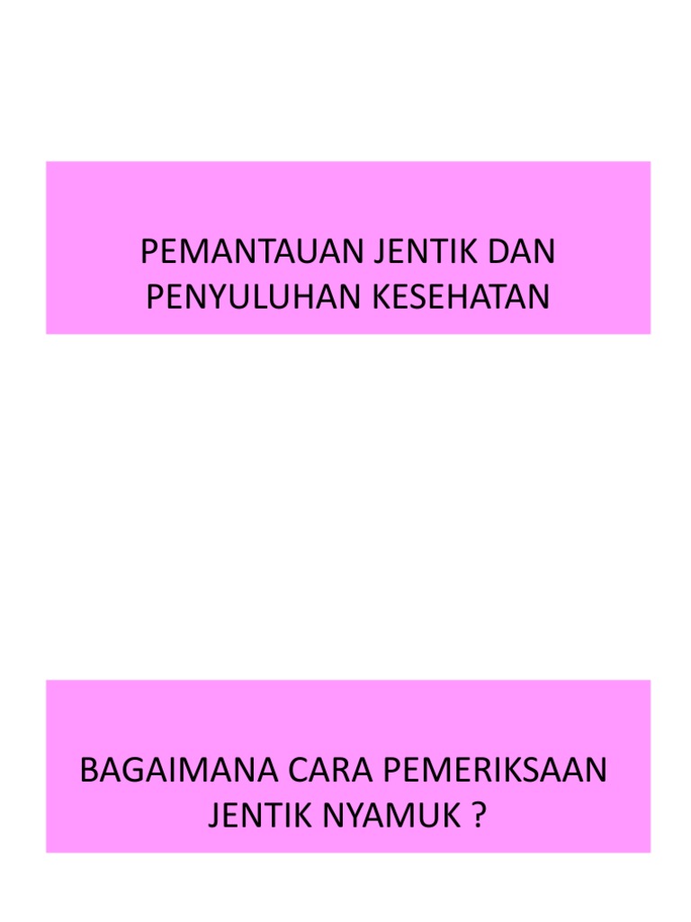 Pemantauan Jentik | PDF