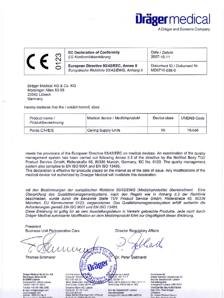 Ponta Certificato Di Conformità | PDF